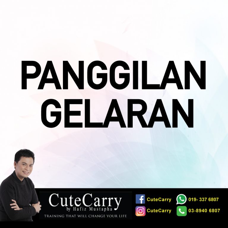 KELIRU dengan ‘PANGGILAN GELARAN’? | CuteCarry